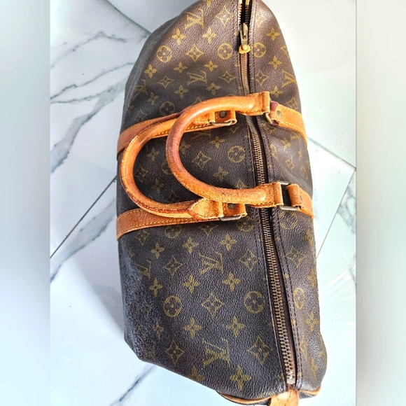 Louis Vuitton | Bags | Authentic Lv Speedy 45 Used Small Tear At Zip ...